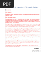 Hajj Leave Application Template | PDF
