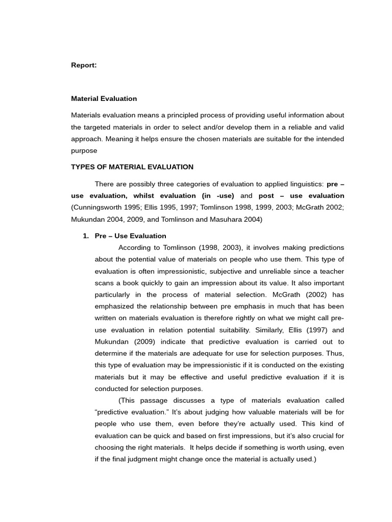 Educator's Guide to Material Evaluation | PDF | Evaluation | Educational Assessment