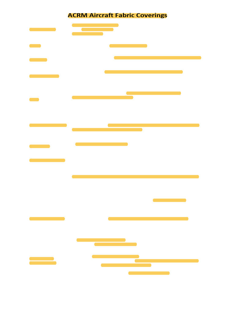 ACRM Aircraft Fabric Coverings | PDF | Textiles | Materials