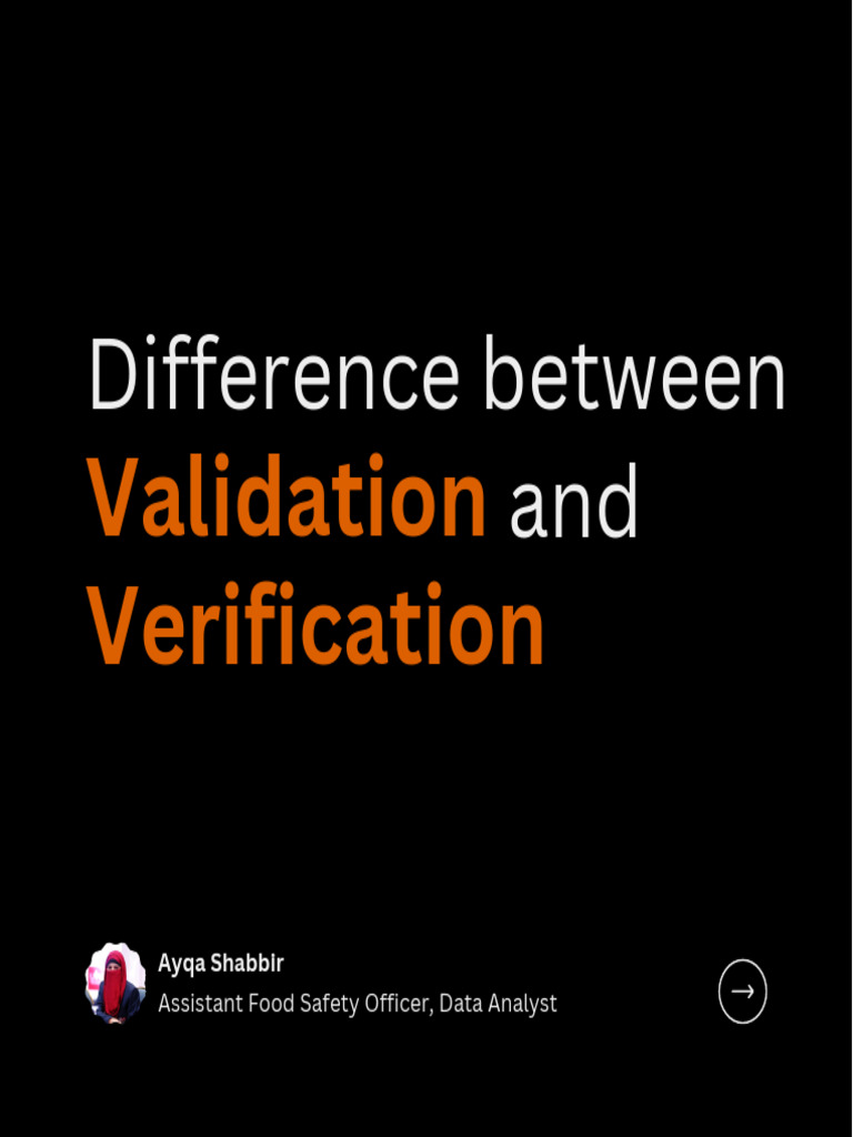 Validation and Verification | PDF | Verification And Validation | Food ...