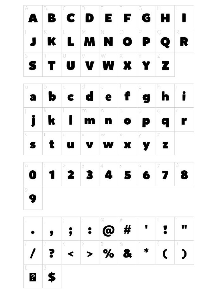 Font Preview Character Map | PDF