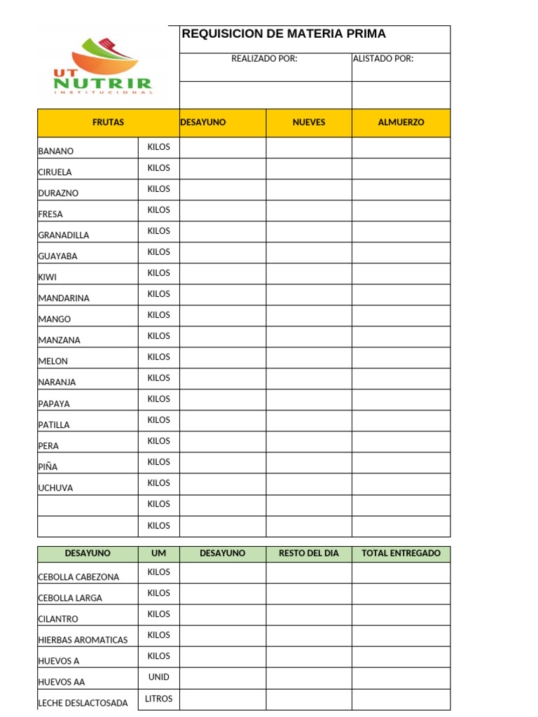 Formatos Requis | PDF | Pasta | Maíz