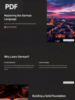 German A1 Beginner Class Notes | PDF | German Language | Grammatical Gender