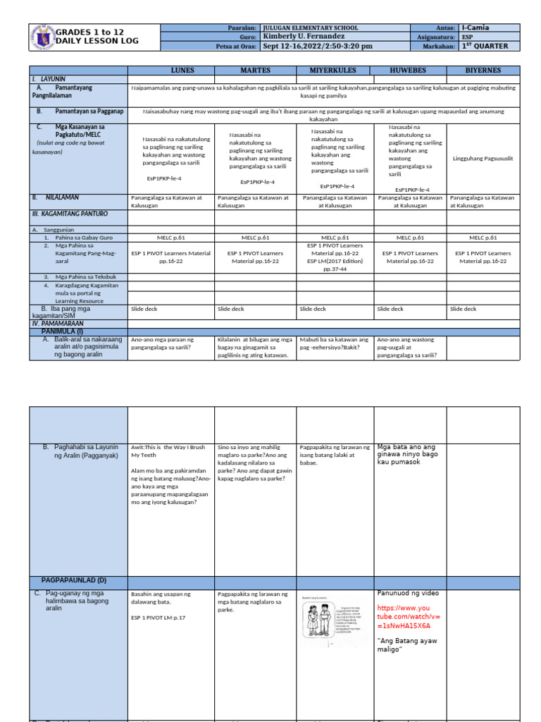 DLL in Esp Week 4 | PDF