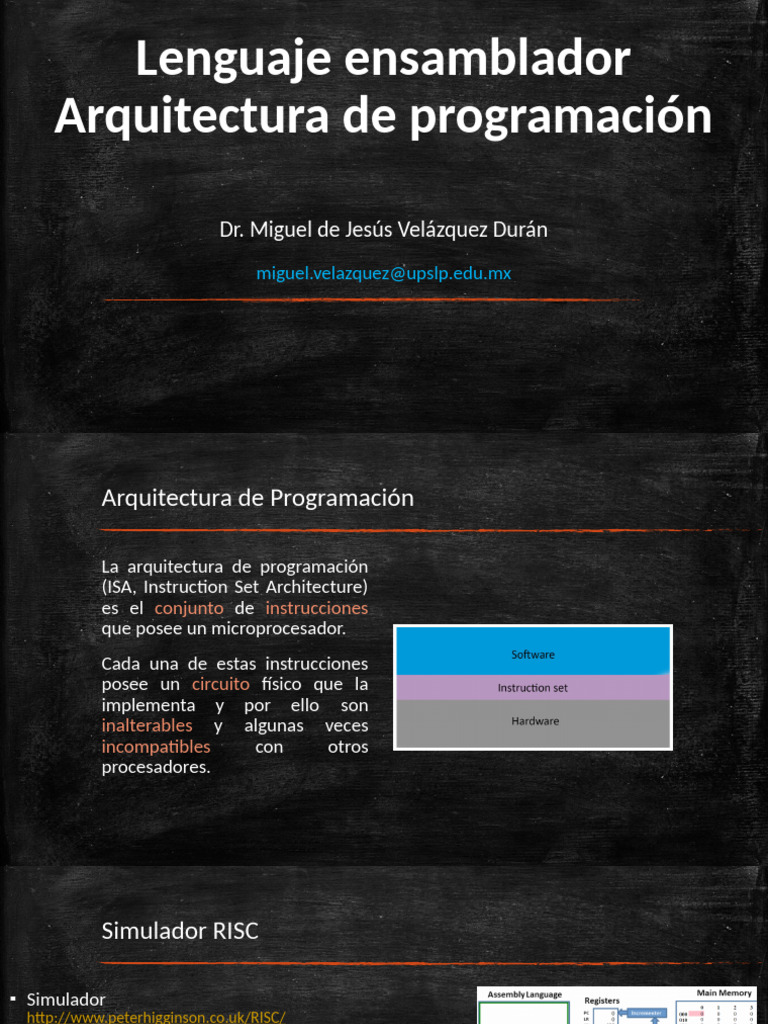 U1.2 Lenguaje Ensamblador | PDF | Lenguaje ensamblador | Arquitectura de Computadores