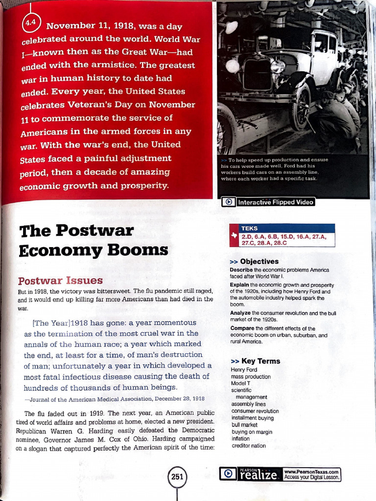 Post-WWI America: Economic Shifts | PDF | Stocks | Car