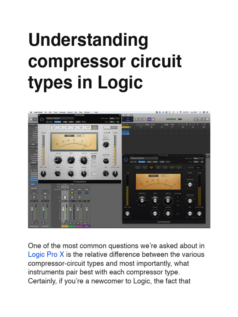 Tipos de Circuitos Compresores Logic Pro X | PDF | Electrical Engineering | Signal Processing