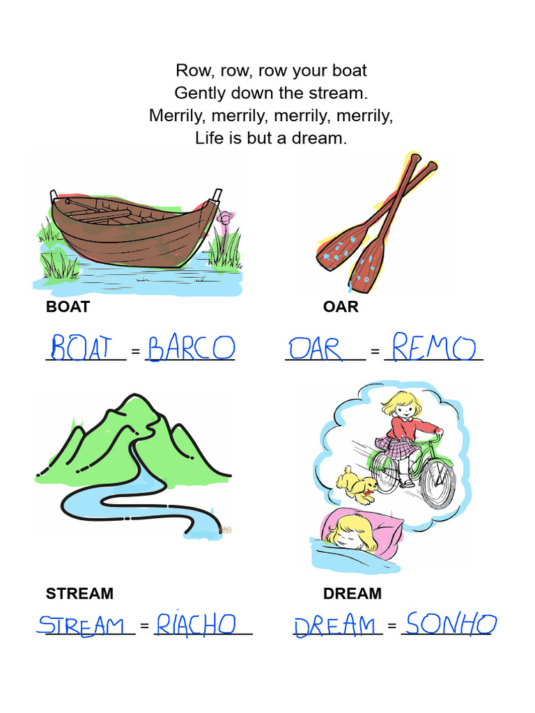 Row Your Boat Lyrics PDF | PDF