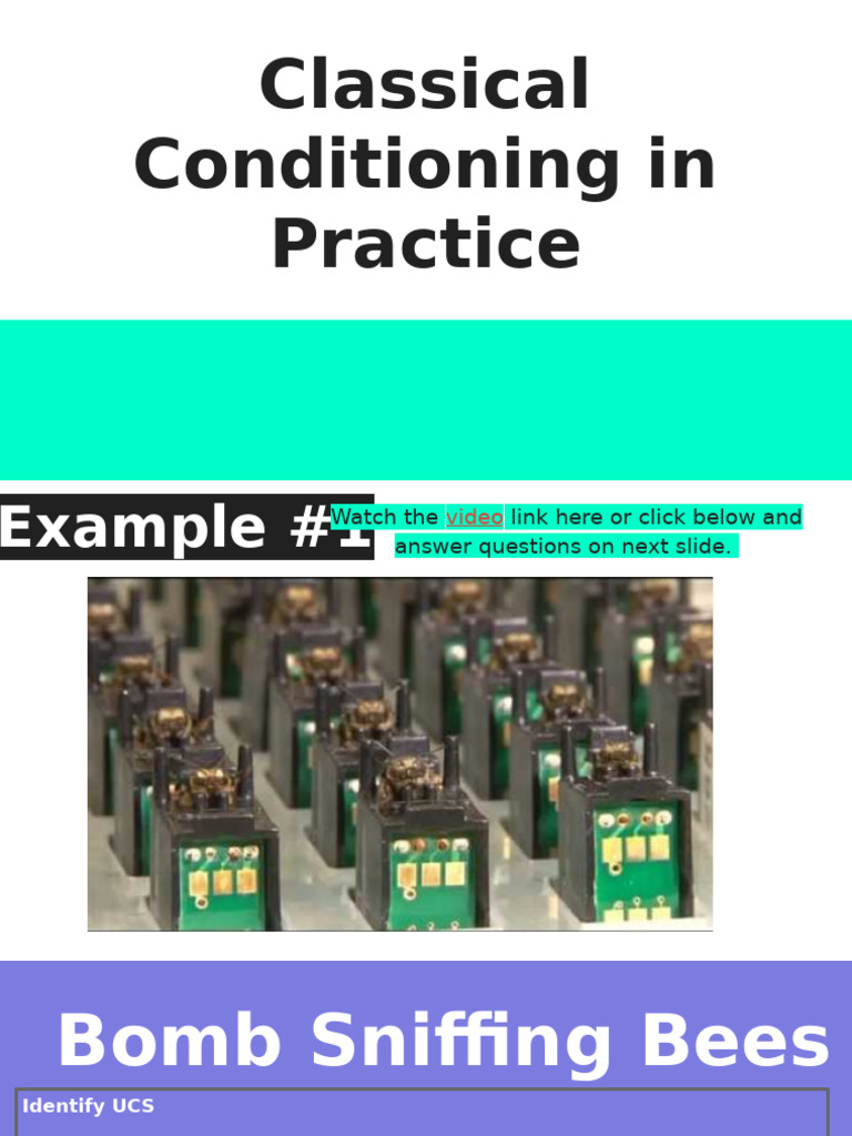 Classical Conditioning Real Life Scenarios 4 | PDF