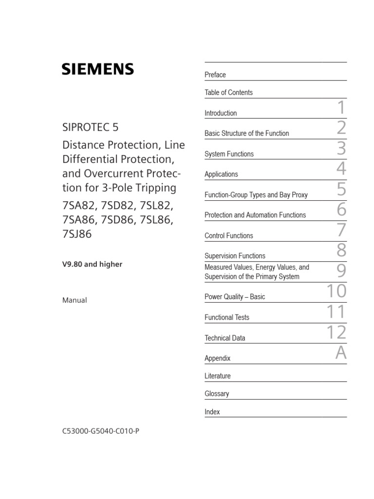 SIP5 - 7SA SD 82 86 7SL 82 86 SJ 86 - V09.80 - Manual - C010 P - en ...