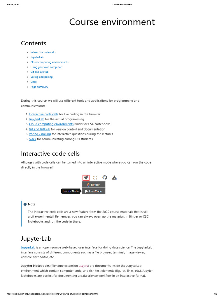 LESSON1 - 1course Environment | PDF | Computer File | Software