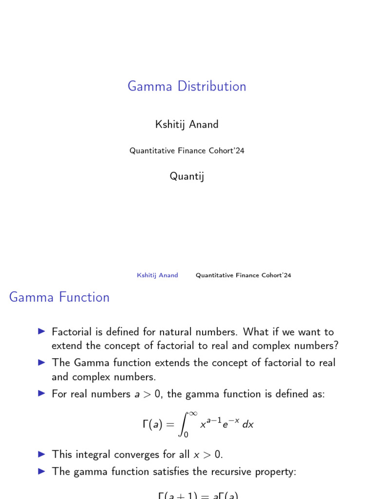 Gamma Distribution Explained | PDF | Poisson Distribution | Teaching ...