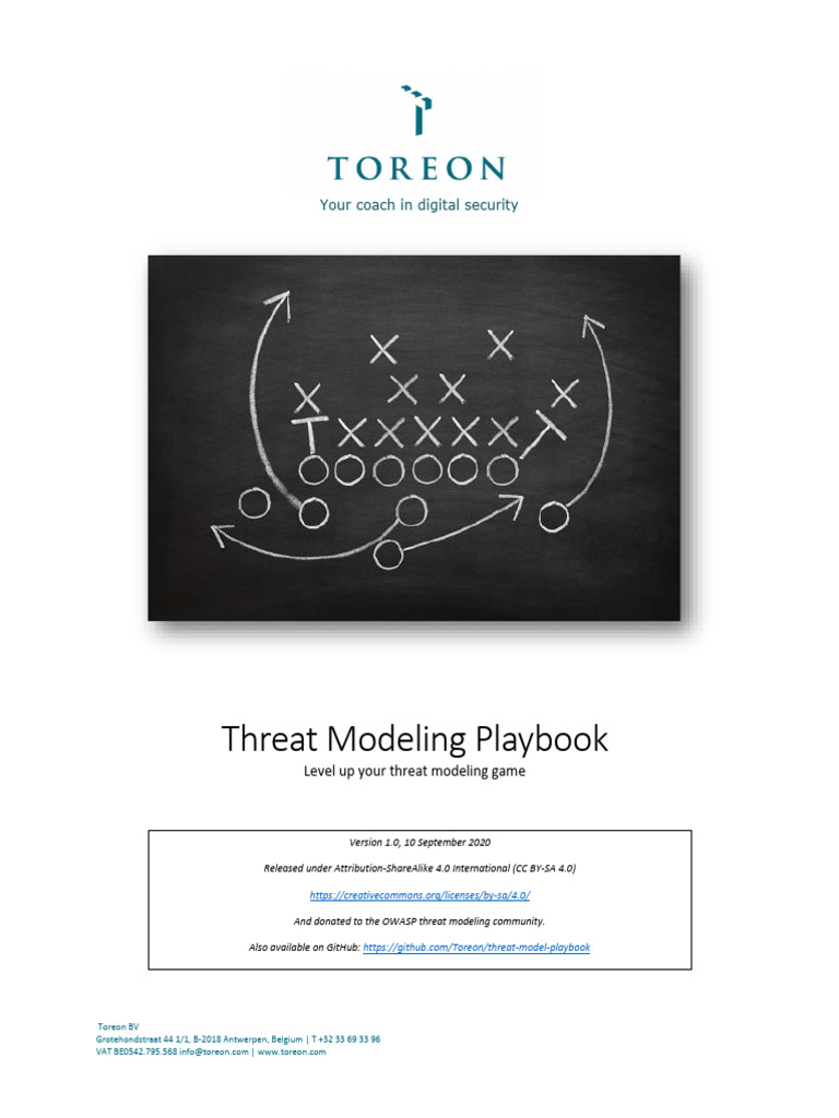 Toreon Threat Modeling Playbook | PDF | Agile Software Development | Risk Management