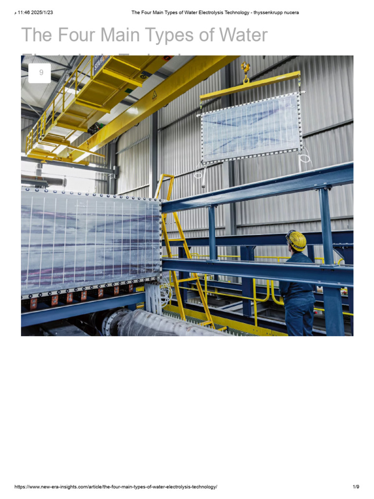 The Four Main Types of Water Electrolysis Technology - Thyssenkrupp ...