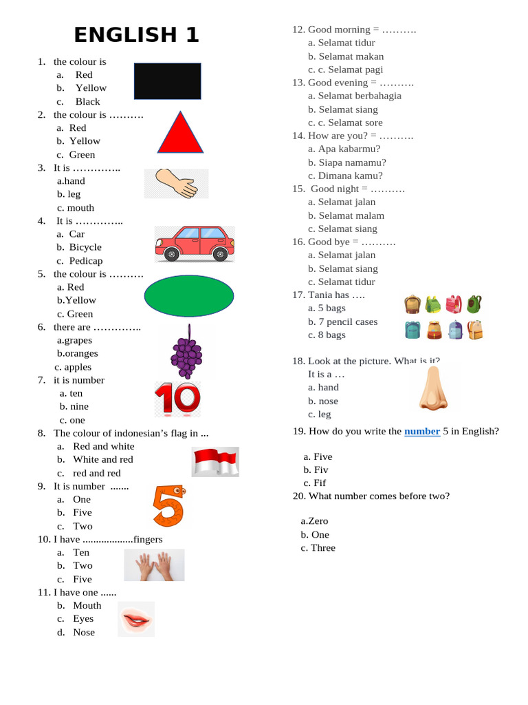 English 1 | PDF