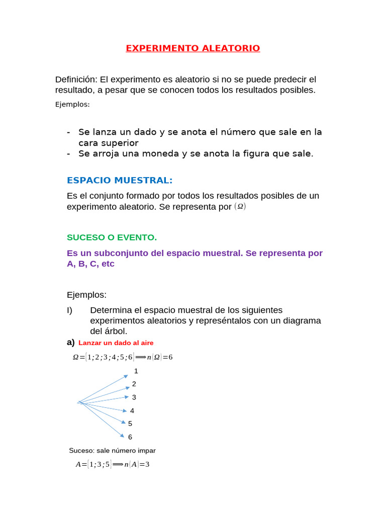 Experimento Aleatorio | PDF