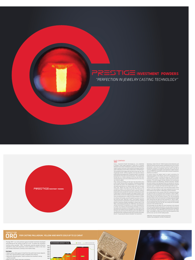 Prestige-Catalogue-casting Investment Powder | PDF | Water | Casting