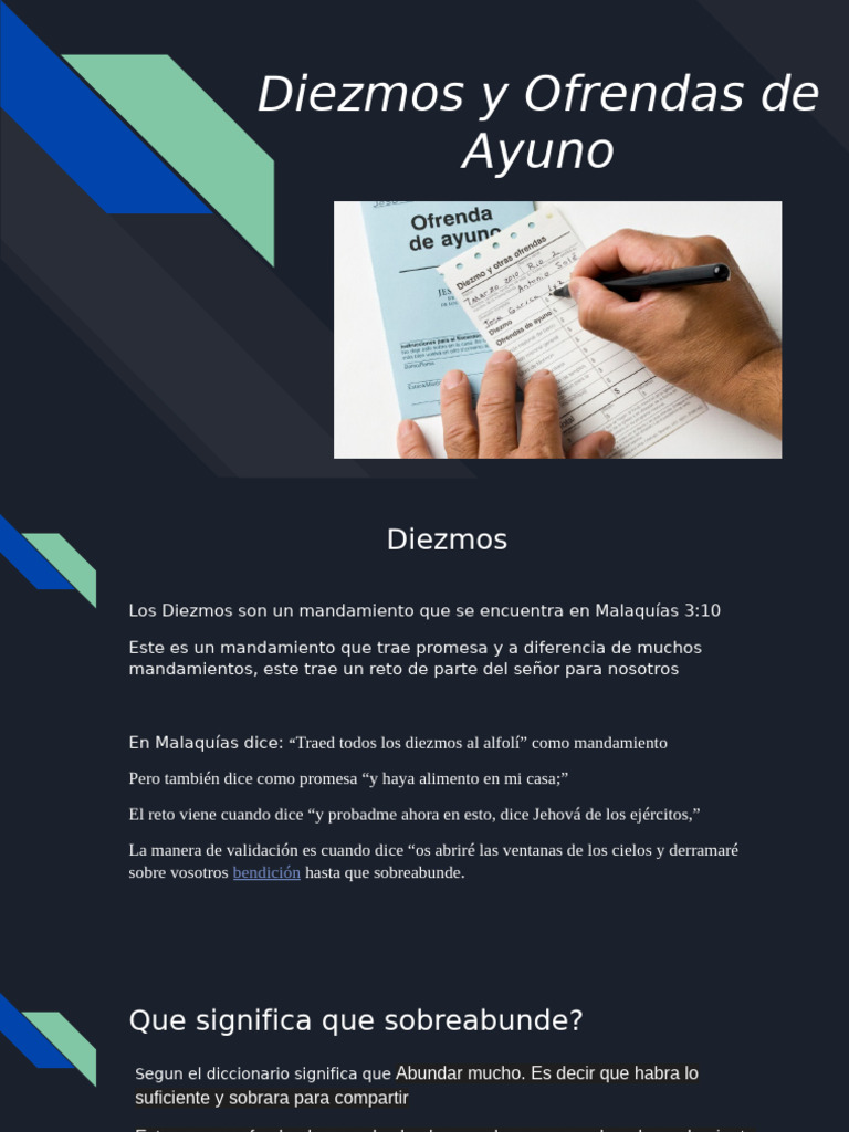 Diezmos y Ofrendas de Ayuno | PDF