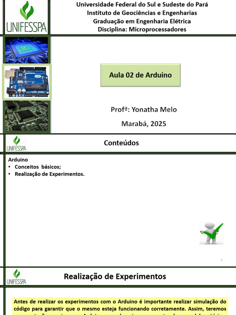 Arduino - Aula 02 - Microprocessadores | PDF | Som | Alto-falante