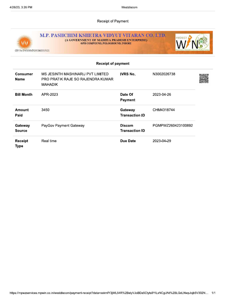 Ele - Bill April'23 | PDF