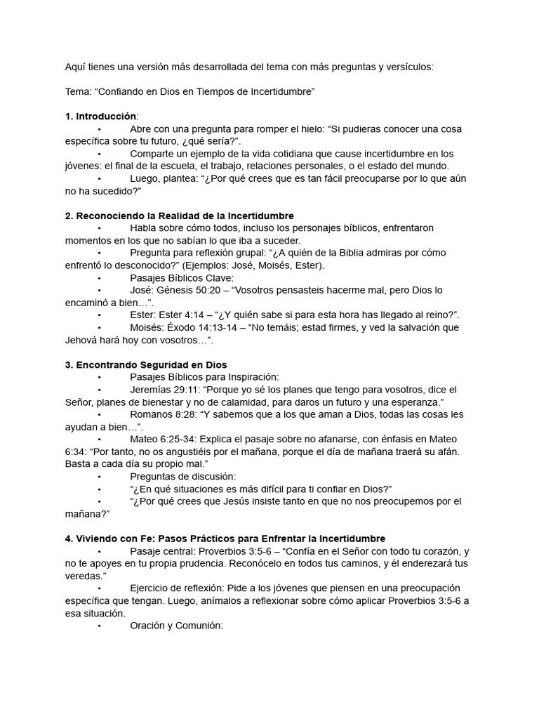 Seguridad en Tiempo de Crisis - by Dzuñiga | PDF | Oración | Contenido bíblico