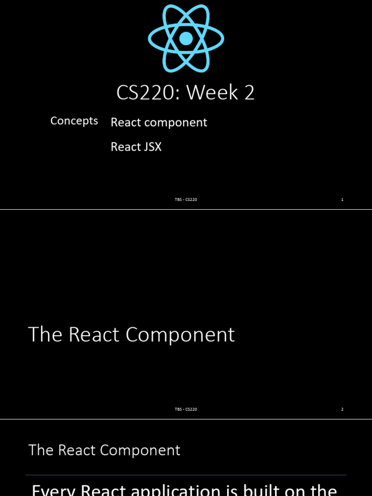 React Components & JSX Basics | PDF | Java Script | Html