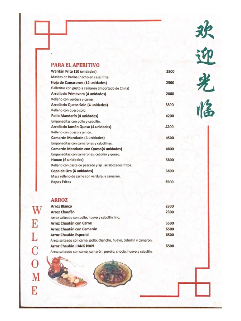 Menú Jiang Nan 2021 | PDF