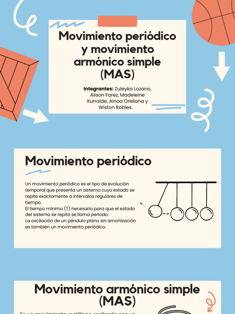 Diapositivas Movimiento Periodico y MAS | PDF | Oscilación | Fenomeno ...