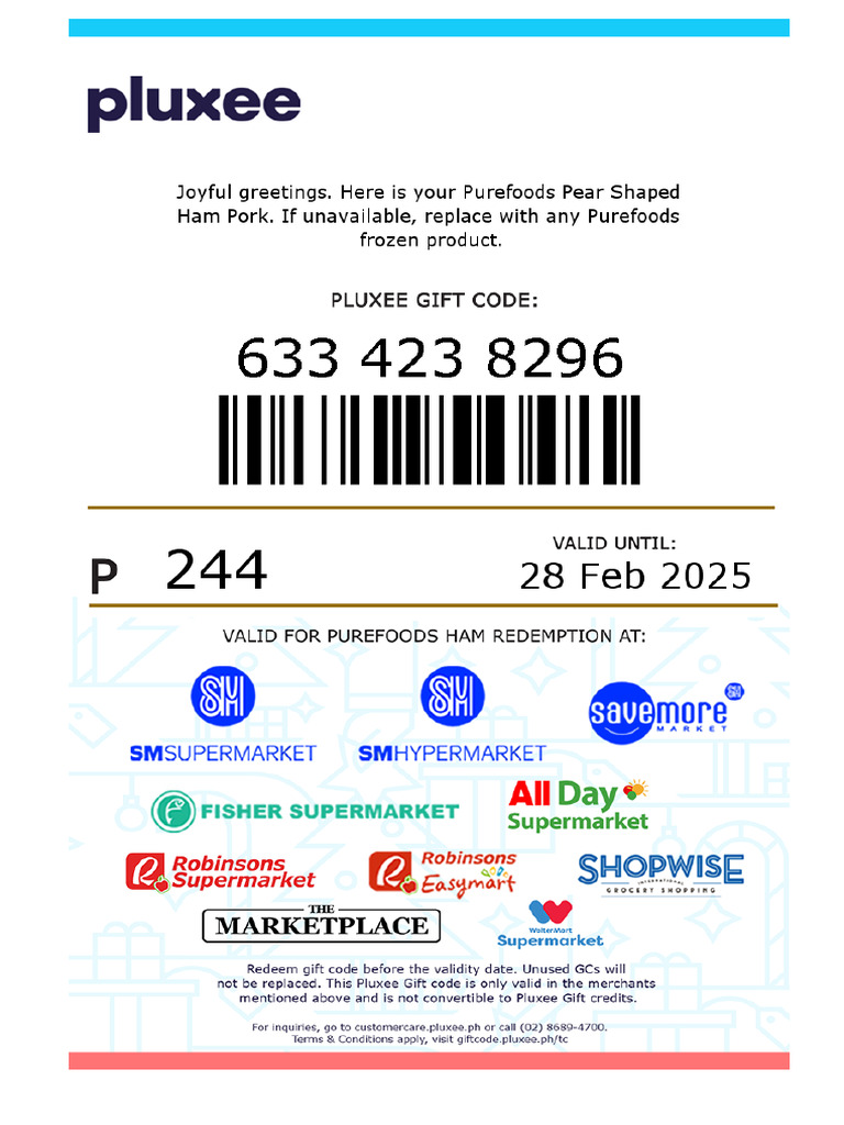 Pluxee Gift Code_1734670363307_1 | PDF