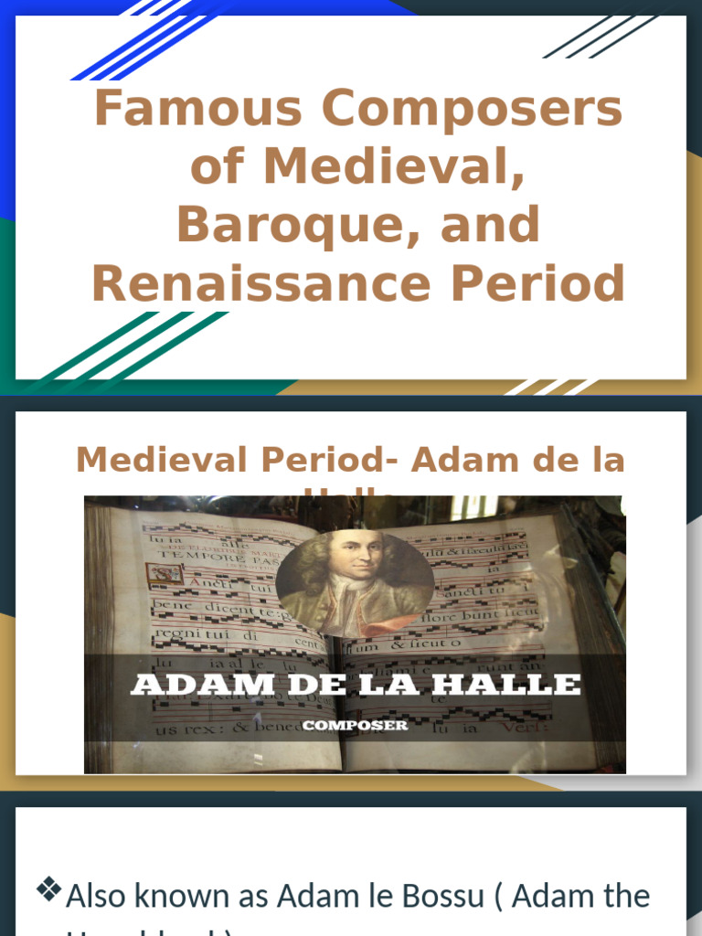 Notable Composers: Medieval to Baroque | PDF