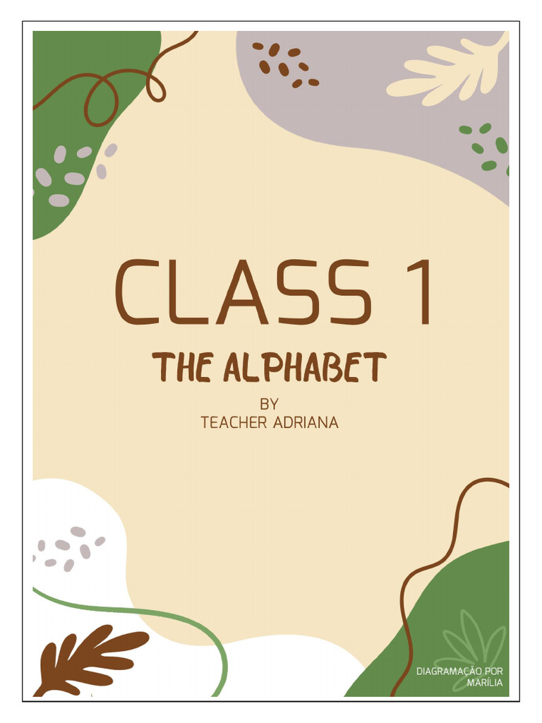 CLASS 1 _ The alphabet | PDF | Língua inglesa | Inglaterra