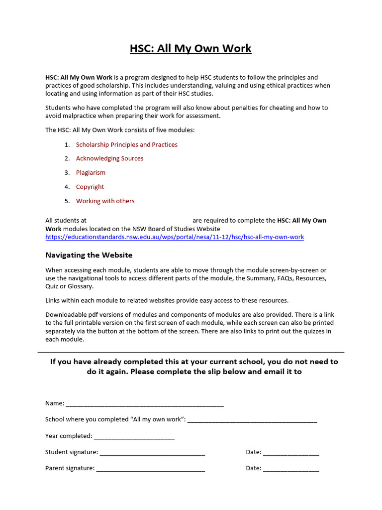 All My Own Work Instructions 2024 | PDF