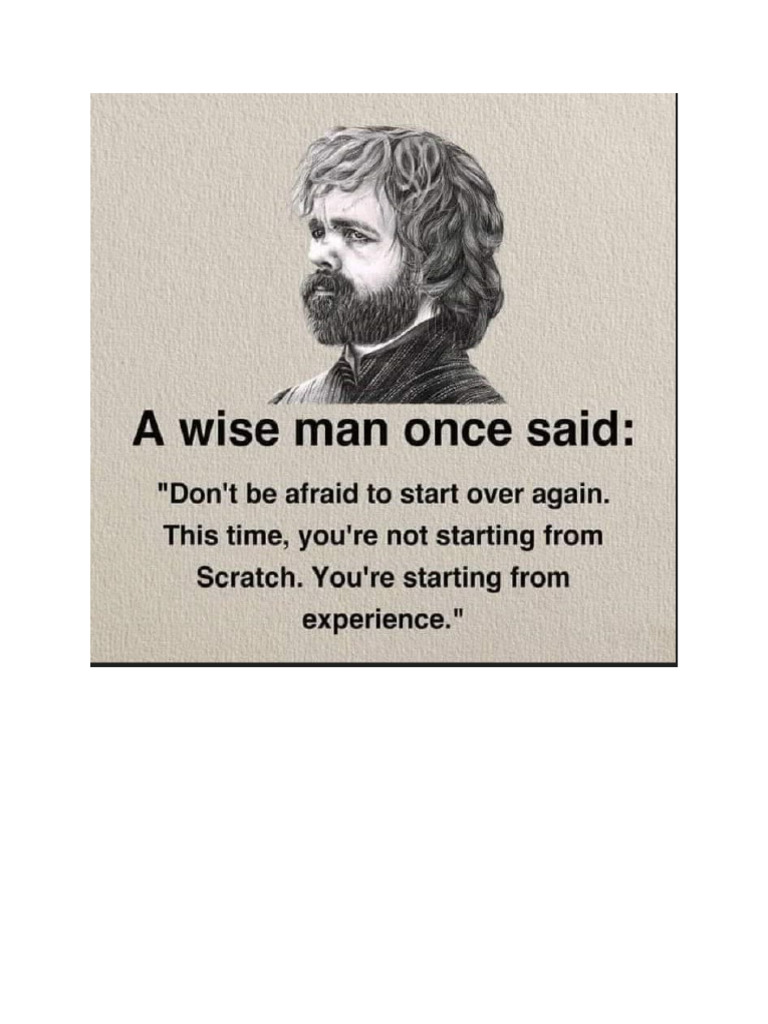 A Wise Man Once Said | PDF