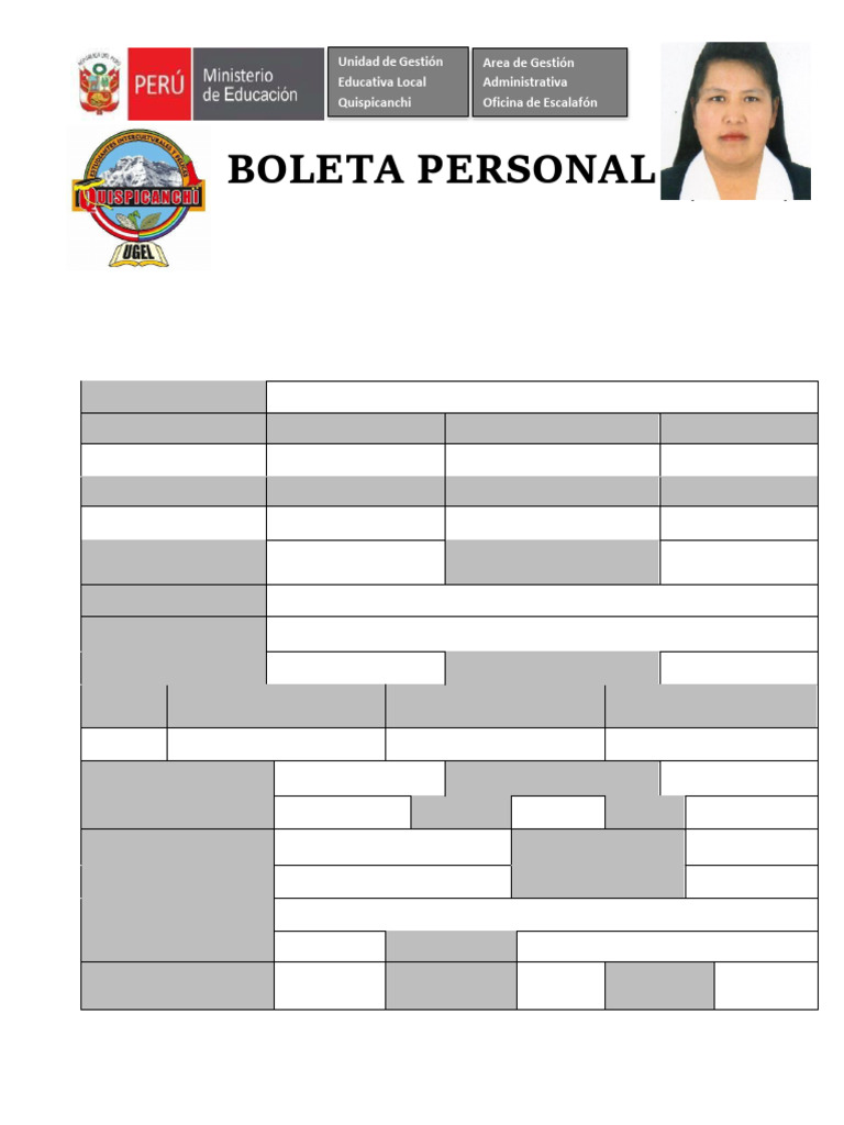 Boleta Personal | PDF