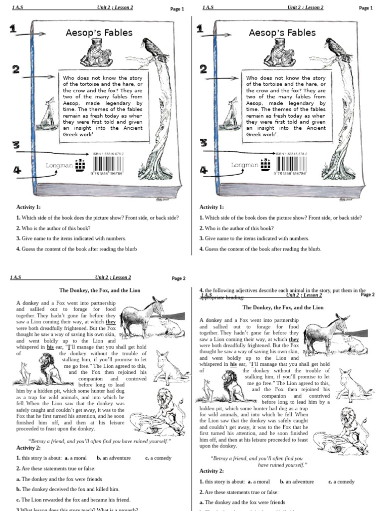 Unit 2 Once Upon A Time - 1st Year English | PDF | Fable | Stress ...