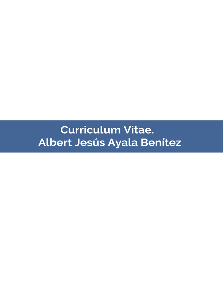 ALBERT AYALA CV-1 | PDF
