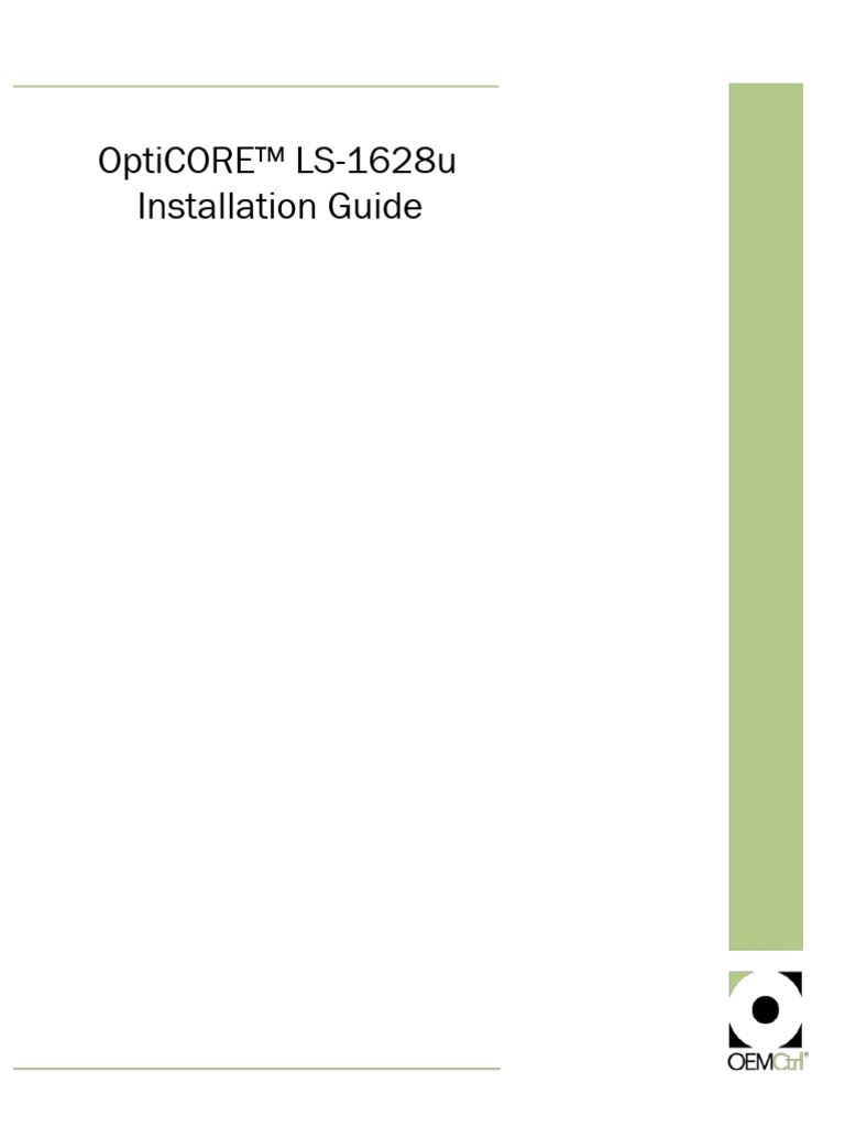 OptiCORE LS-1628u Installation Guide | PDF | Power Supply | Electrical ...