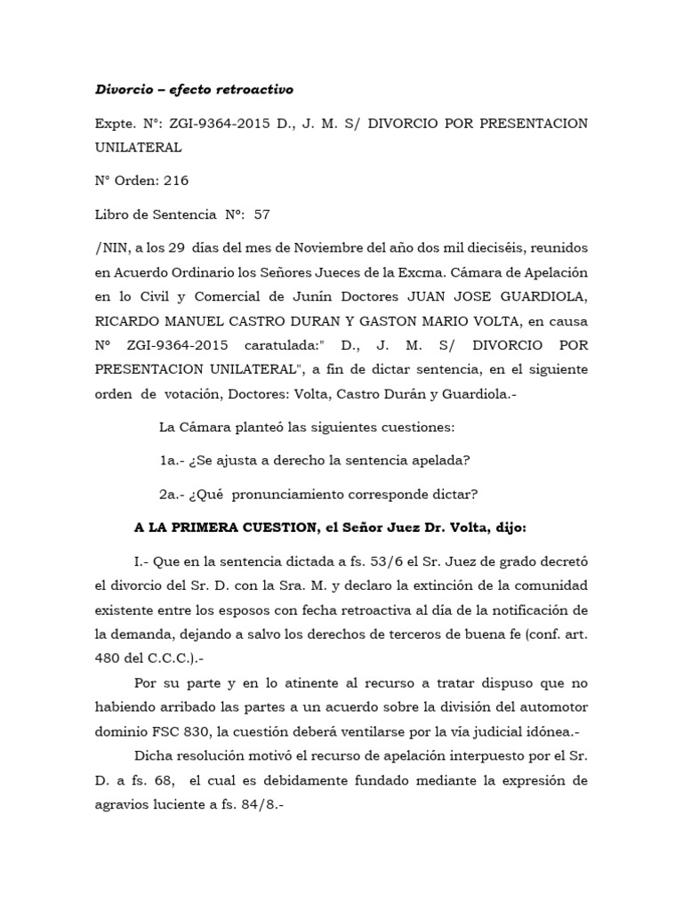 Ver Sentencia (CAUSA N°9364) | PDF | Divorcio | Ley familiar