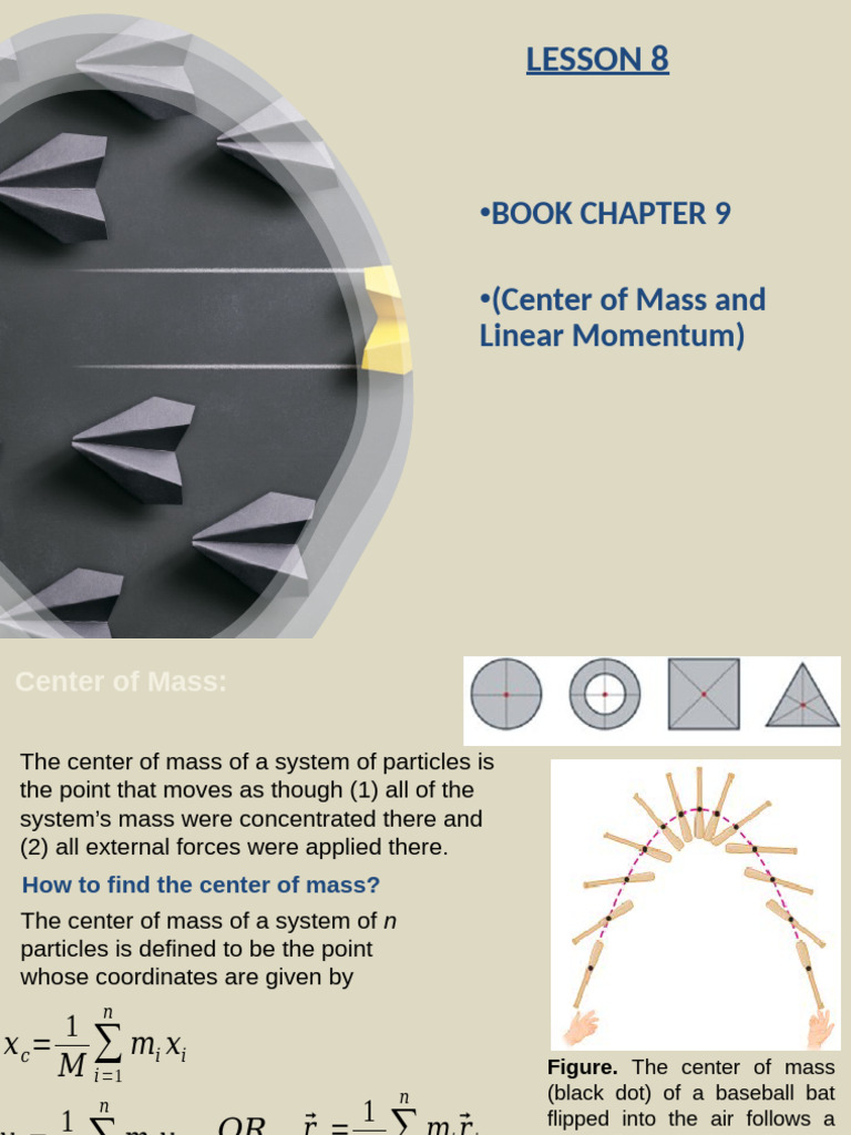 Center of Mass and Linear Momentum Concepts | PDF | Momentum | Force