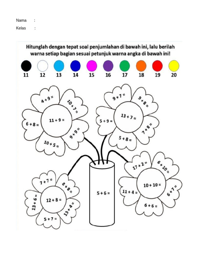 MTK Mewarnai Bunga | PDF