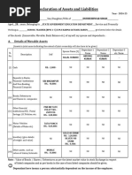 Asset Declaration Form for West Bengal | PDF | Financial Economics ...