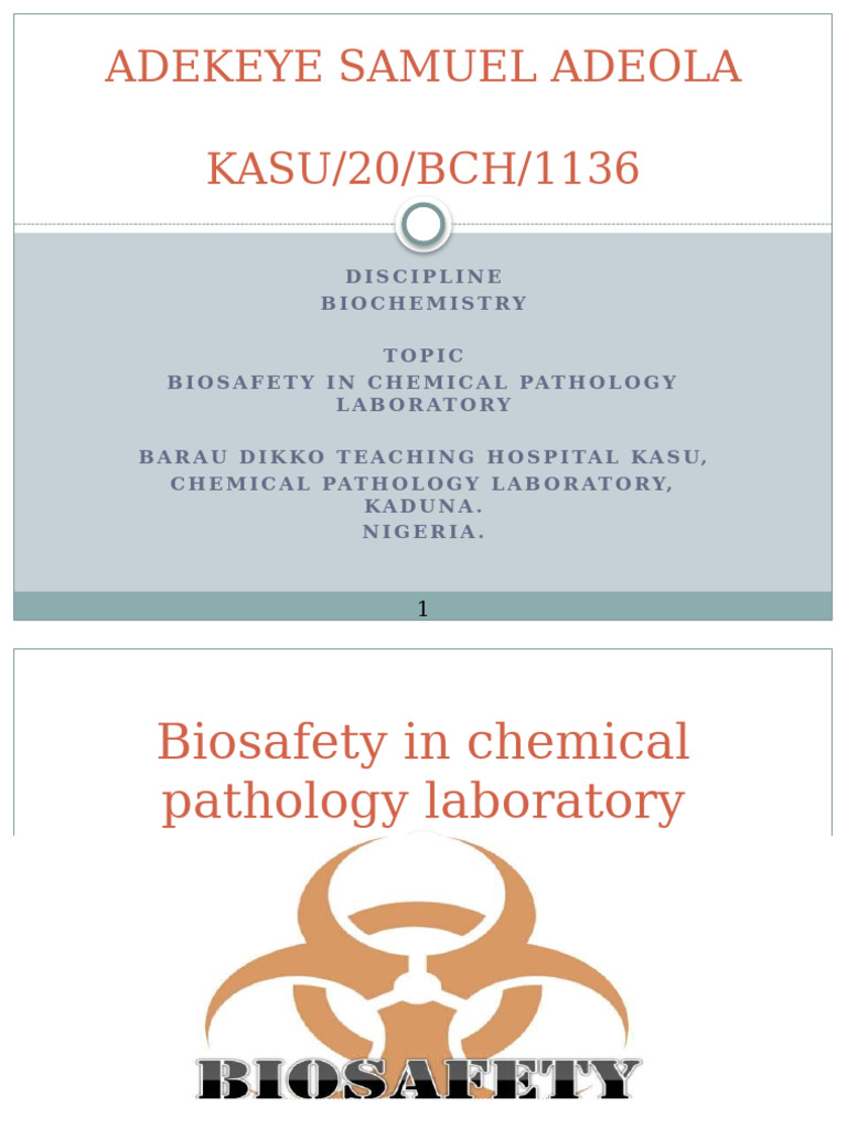 Biosafety | PDF | Medical Specialties | Safety