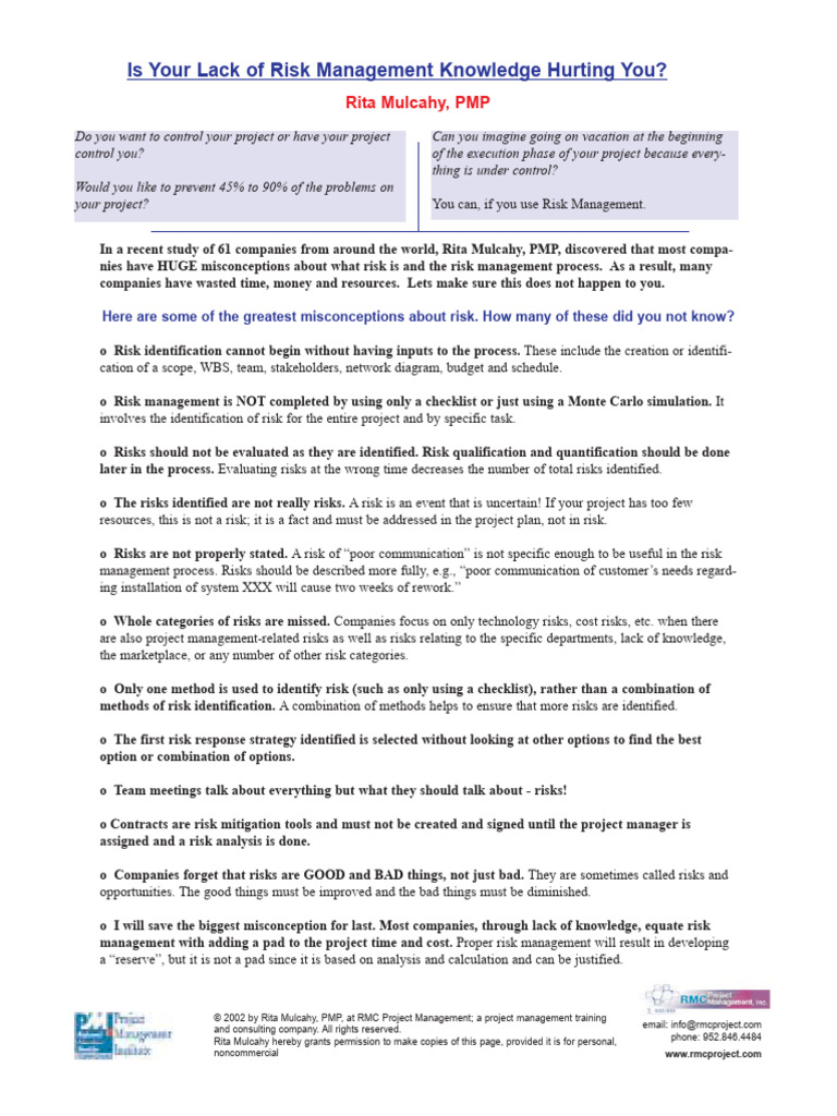 Risk Management | PDF | Risk | Risk Management