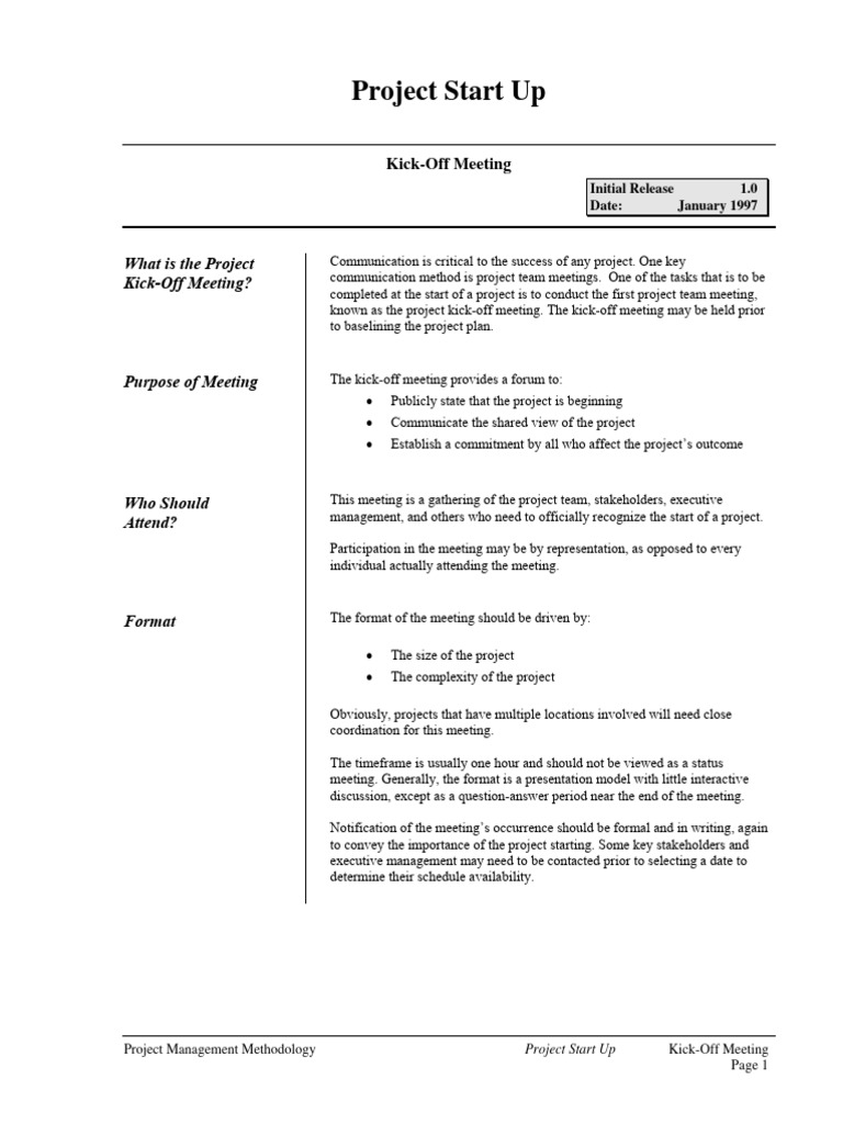 PM4.5 Project Startup Kickoff | PDF | Project Management | Communication