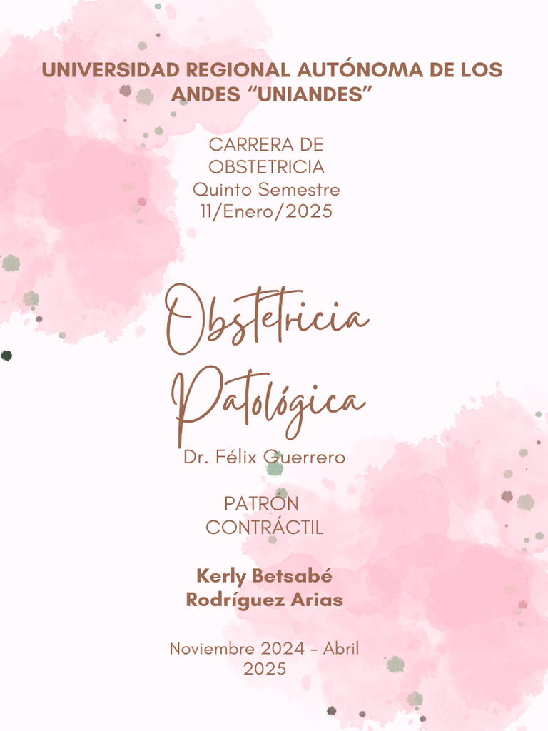 Patrón Contráctil en el Embarazo | PDF | Parto | El embarazo