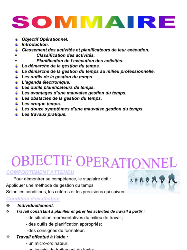 Gestion Du Temps | PDF | Planification | Informatique