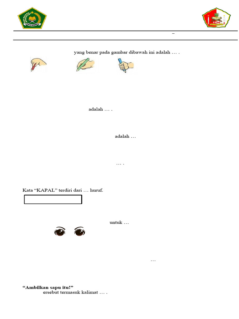 Sas Bindo Kelas 1 Sem1-2024 | PDF