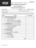 MCQ O Level Answer Sheet | PDF