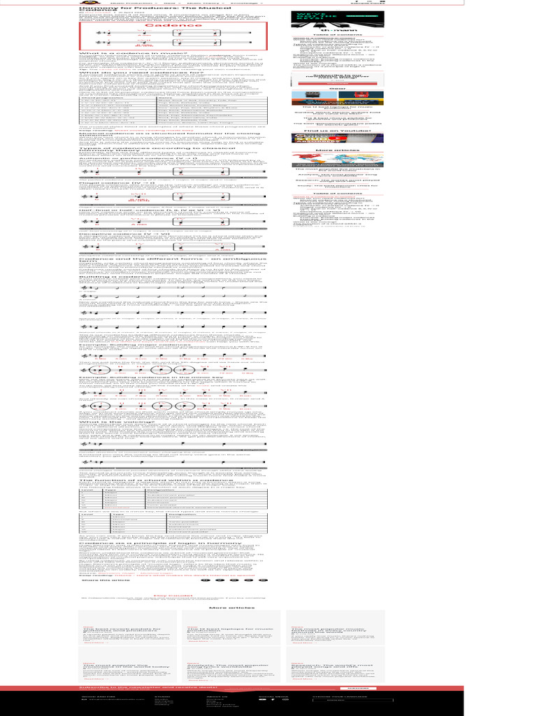 The Musical Cadence - Harmony Basics | PDF | Chord (Music) | Pitch (Music)
