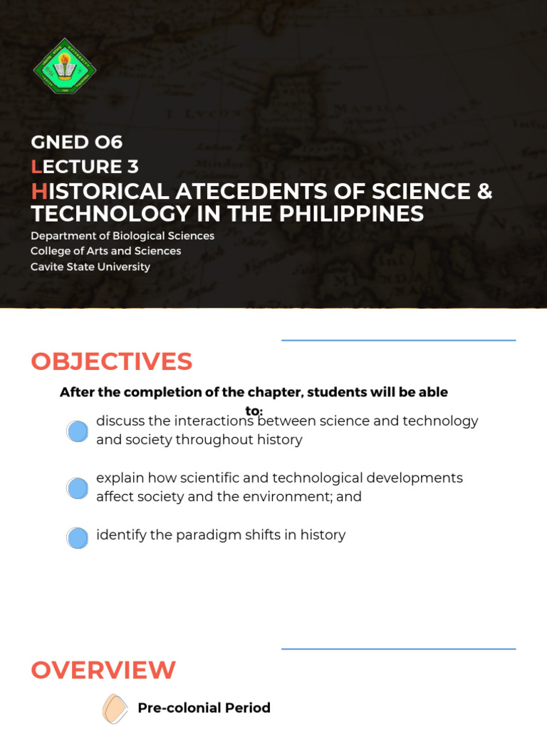 Lectuer 3 Historical Atecedents of Science in Technology in The Philippines | PDF | Philippines ...